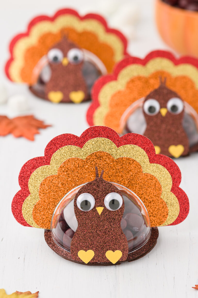 DIY Thanksgiving Party Favor - Turkey Candy Dome - Big Family Blessings