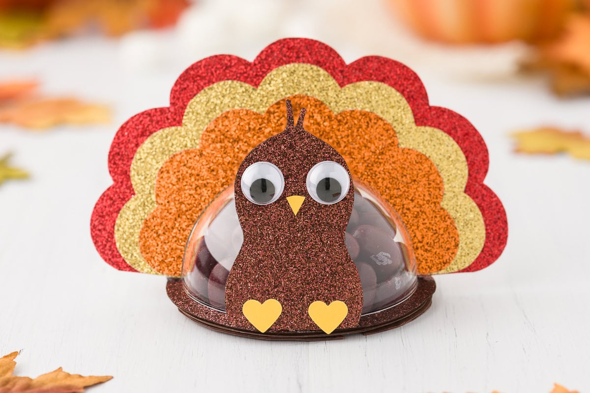 DIY Thanksgiving Party Favor - Turkey Candy Dome - Big Family Blessings