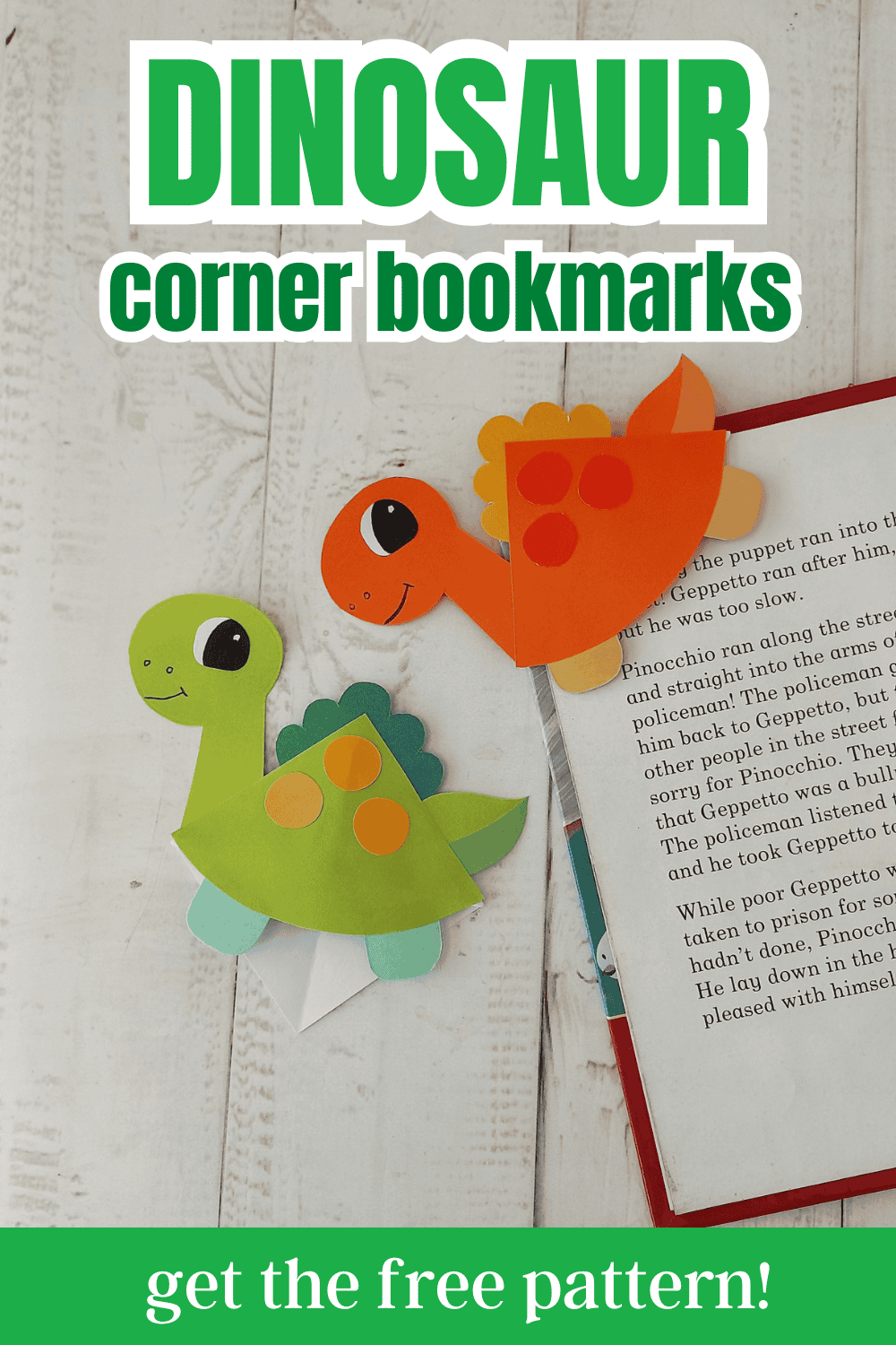 Dinosaur Craft - Dino Corner Bookmark - Big Family Blessings