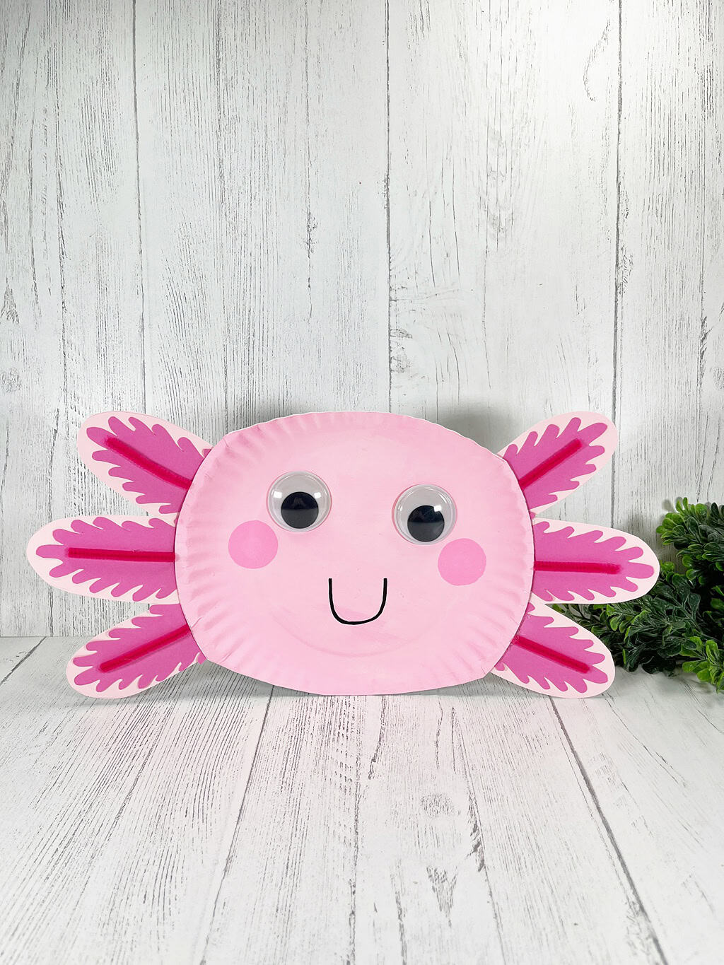 Paper Plate Axolotl Craft - Big Family Blessings