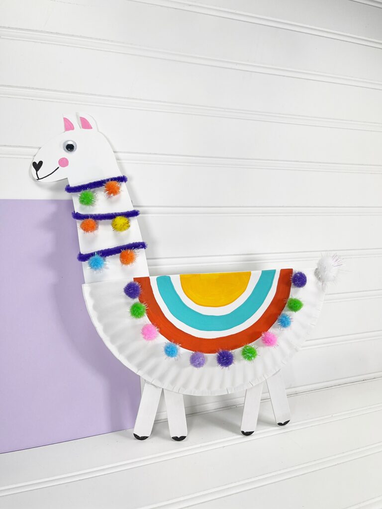 Paper Plate Llama Craft - Big Family Blessings