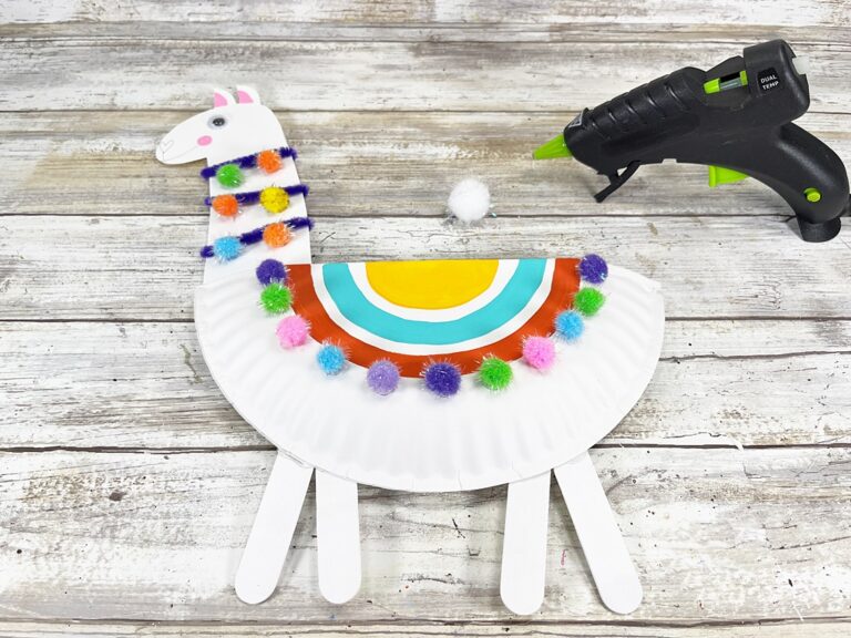 Paper Plate Llama Craft - Big Family Blessings