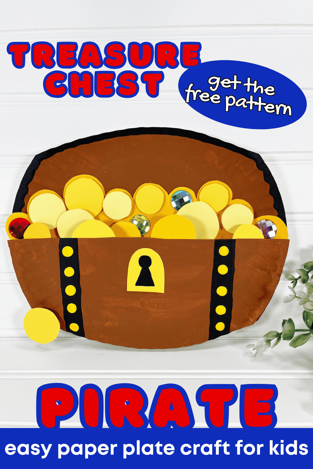 Paper Plate Treasure Chest - Pirate Craft - Big Family Blessings
