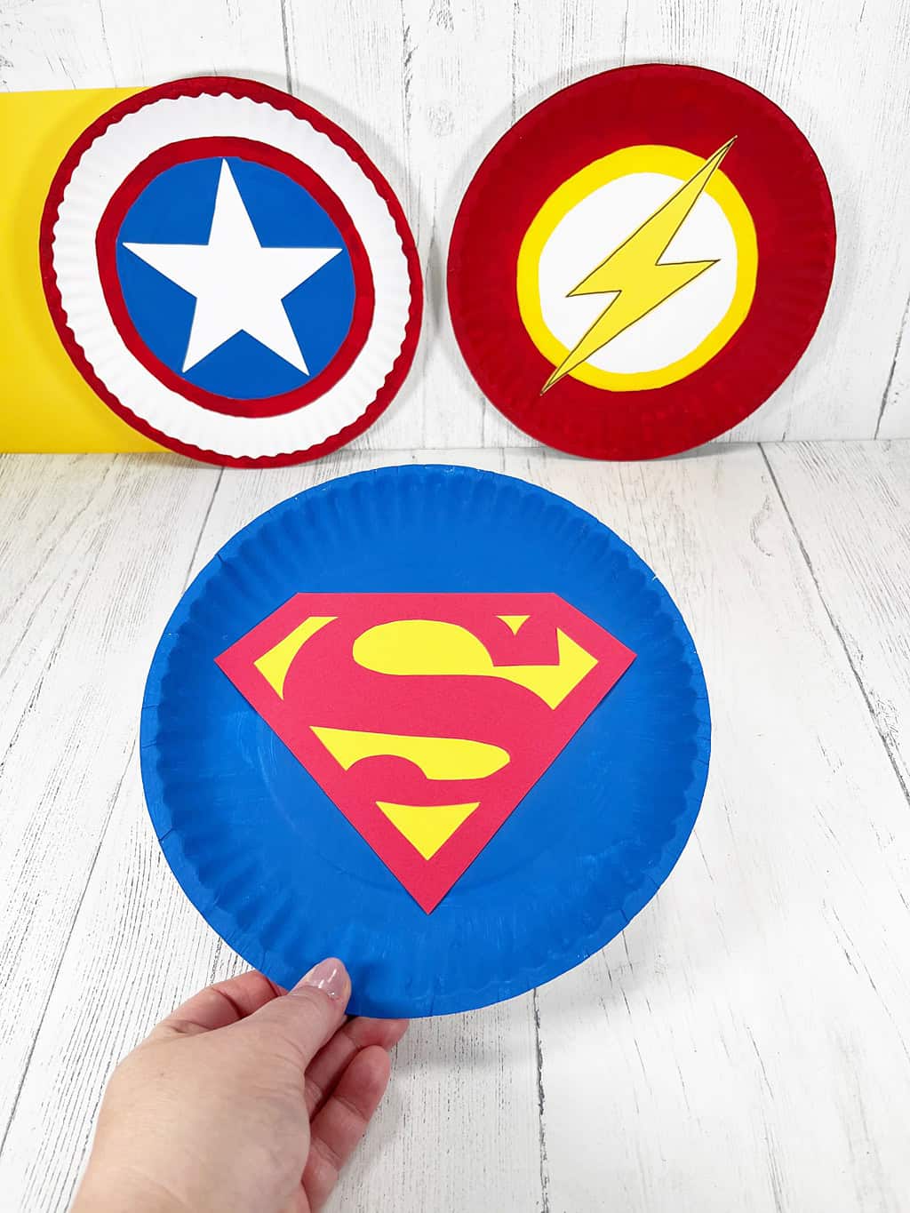 Superhero Paper Plate Craft - Flash, Superman, Captain America - Big ...