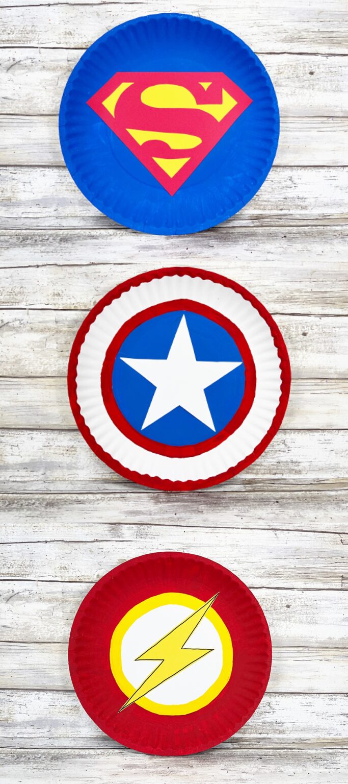 Superhero Paper Plate Craft - Flash, Superman, Captain America - Big ...