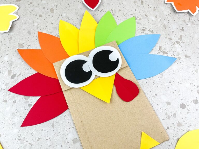 Paper Bag Turkey Craft for Thanksgiving - Big Family Blessings