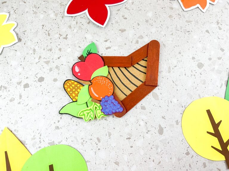 Popsicle Stick Cornucopia Craft for Thanksgiving - Big Family Blessings