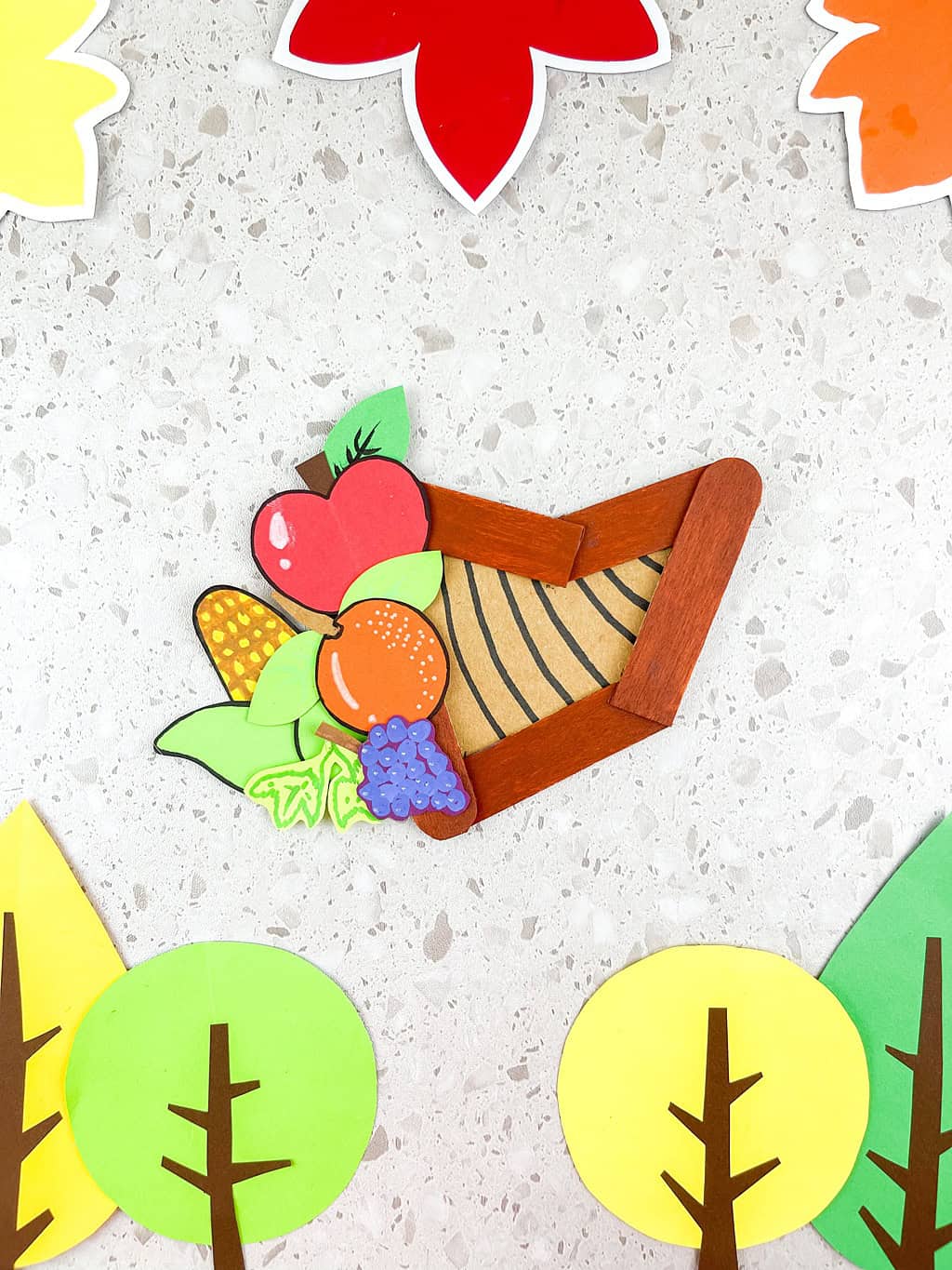 Popsicle Stick Cornucopia Craft for Thanksgiving - Big Family Blessings