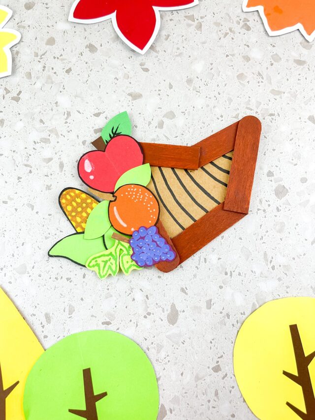 Popsicle Stick Cornucopia Craft for Thanksgiving - Big Family Blessings