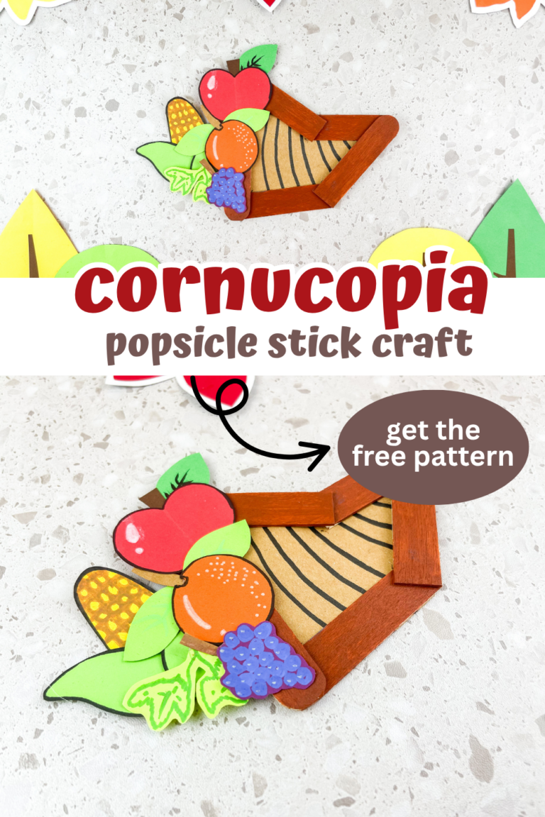 Popsicle Stick Cornucopia Craft for Thanksgiving - Big Family Blessings