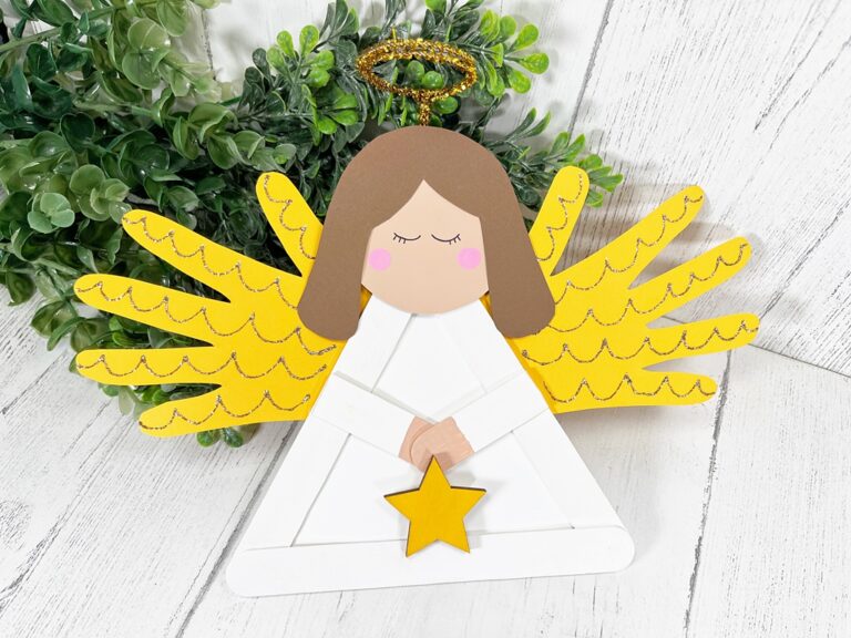 Handprint Angel Made With Craft Sticks - Big Family Blessings