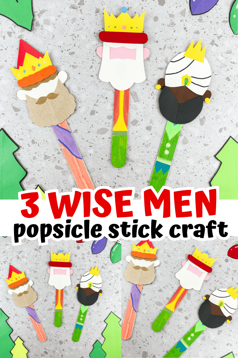 Nativity Craft - Popsicle Stick Wise Men - Big Family Blessings
