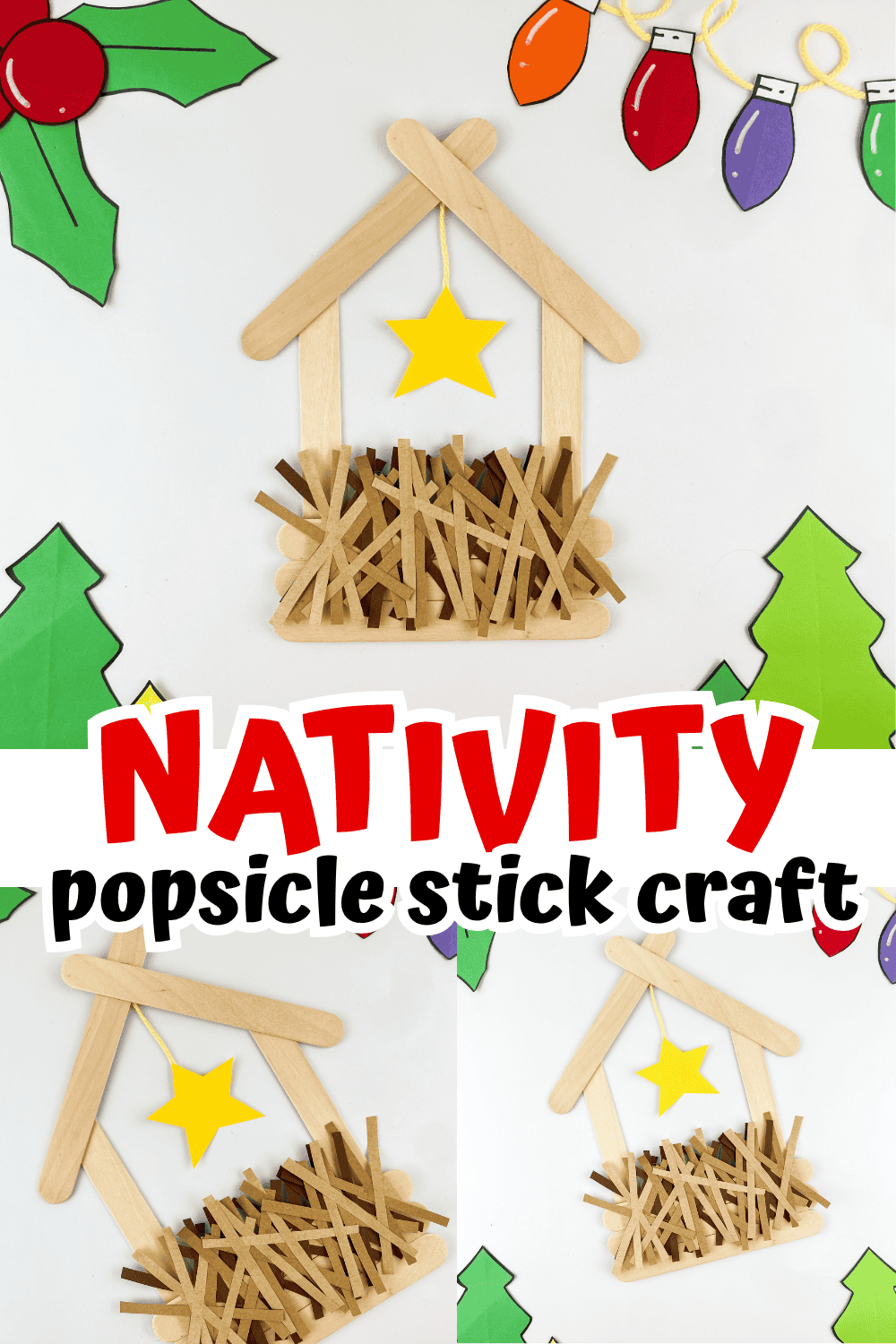 Popsicle Stick Manger - Nativity Craft - Big Family Blessings