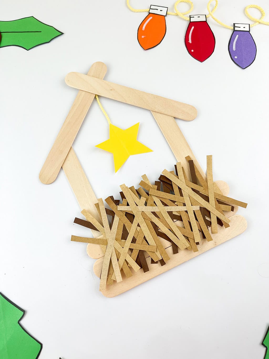 Popsicle Stick Manger - Nativity Craft - Big Family Blessings