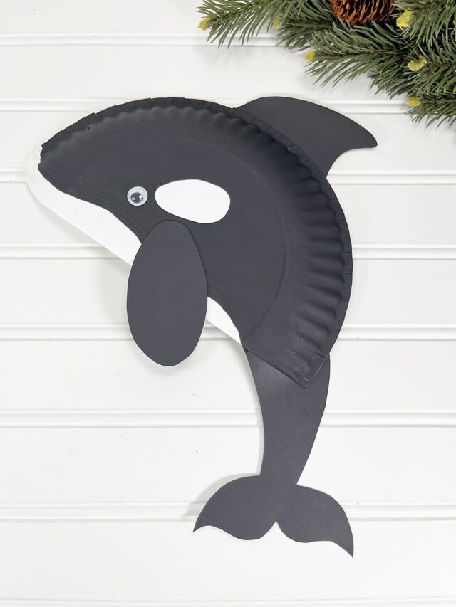 Paper Plate Orca Craft for Kids - Big Family Blessings