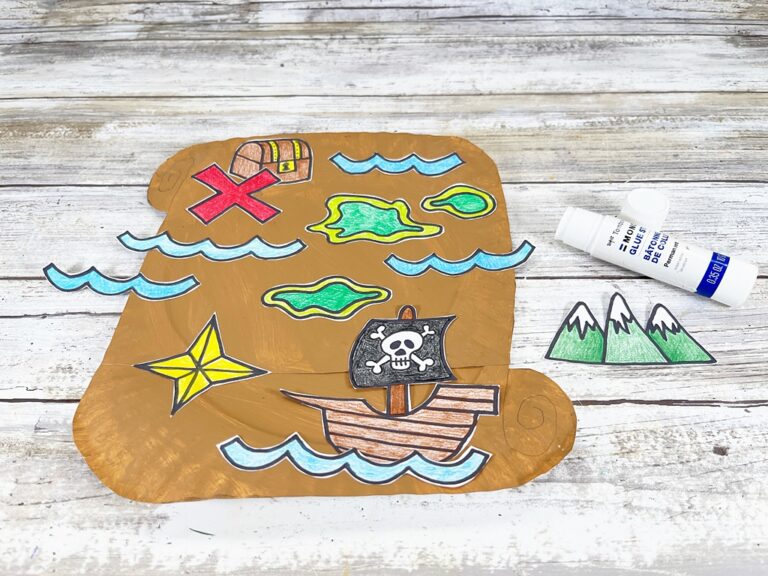 Paper Plate Pirate Map Craft for Kids - Big Family Blessings