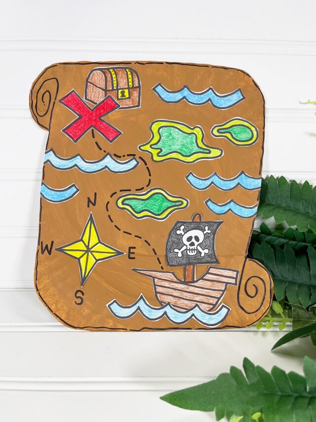 Paper Plate Pirate Map Craft for Kids - Big Family Blessings