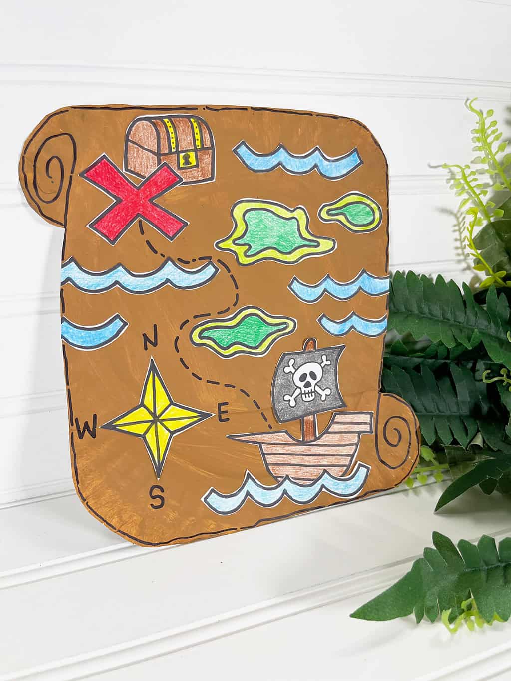 Paper Plate Pirate Map Craft for Kids - Big Family Blessings