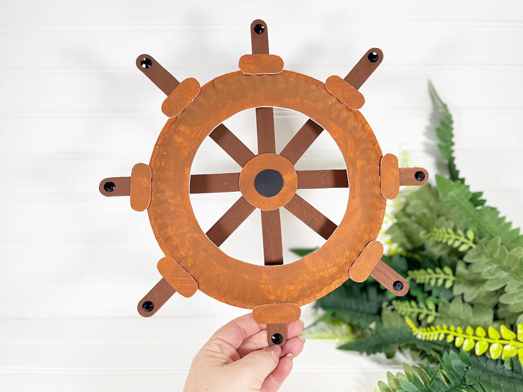 Paper Plate Ship’s Wheel Pirate Craft for Kids - Big Family Blessings
