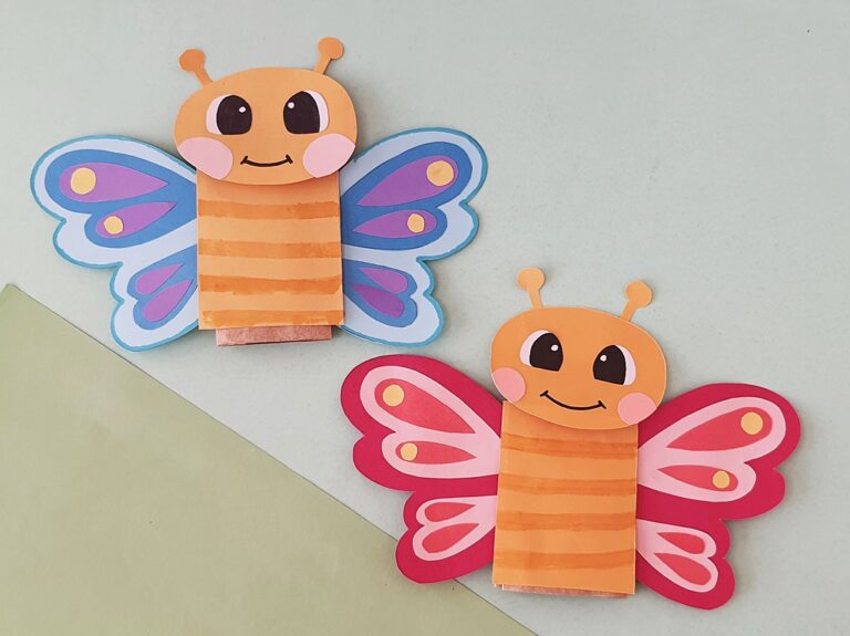 Butterfly Paper Bag Puppet - Big Family Blessings