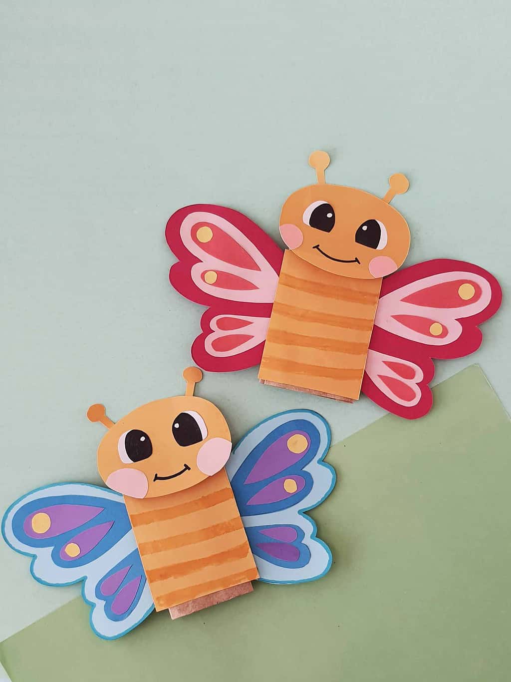 Butterfly Paper Bag Puppet - Big Family Blessings