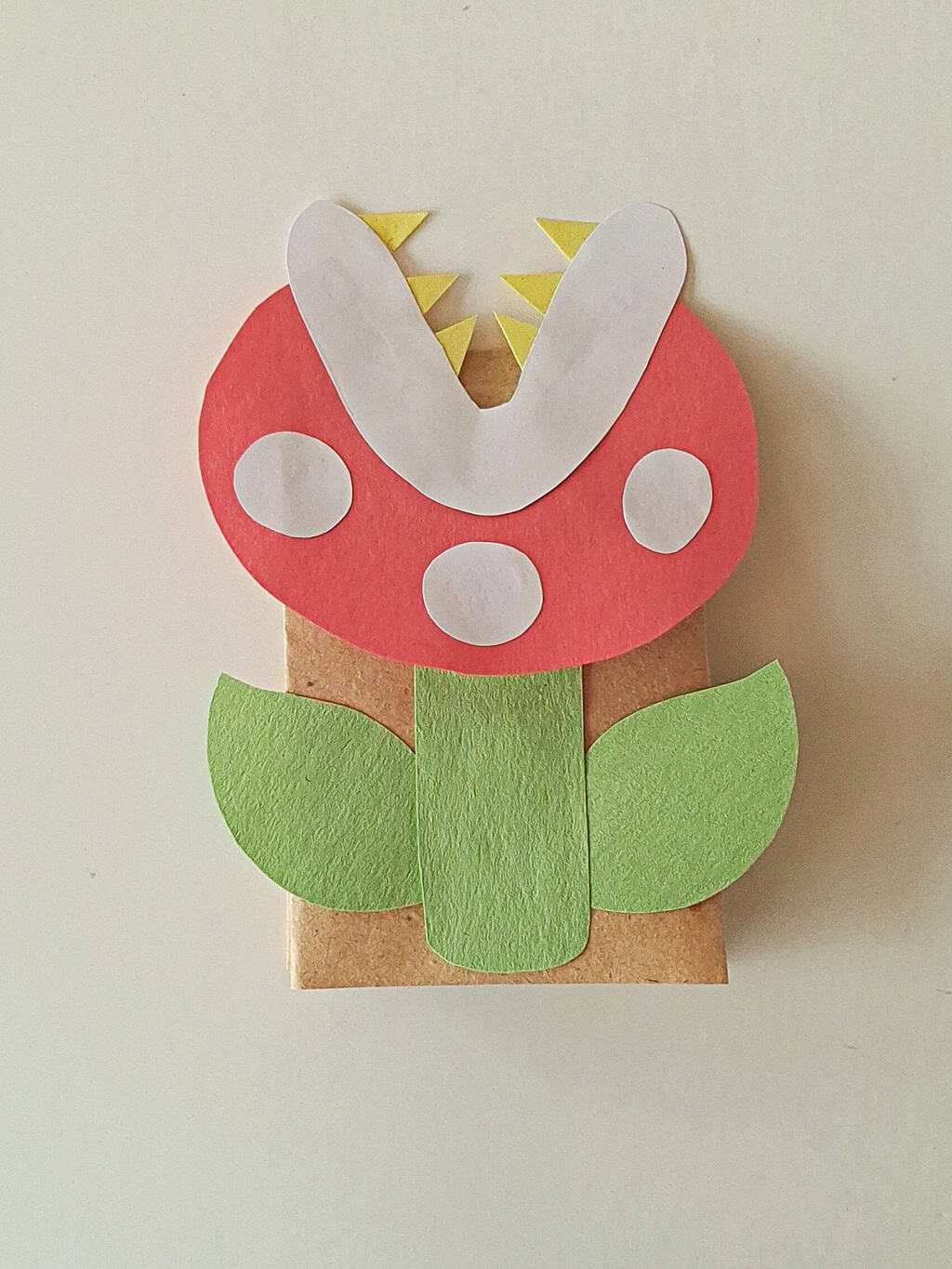 Piranha Paper Bag Puppet – Super Mario Craft - Big Family Blessings