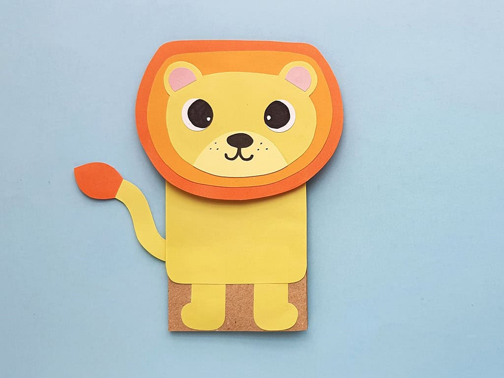 Lion Paper Bag Puppet Craft - Big Family Blessings