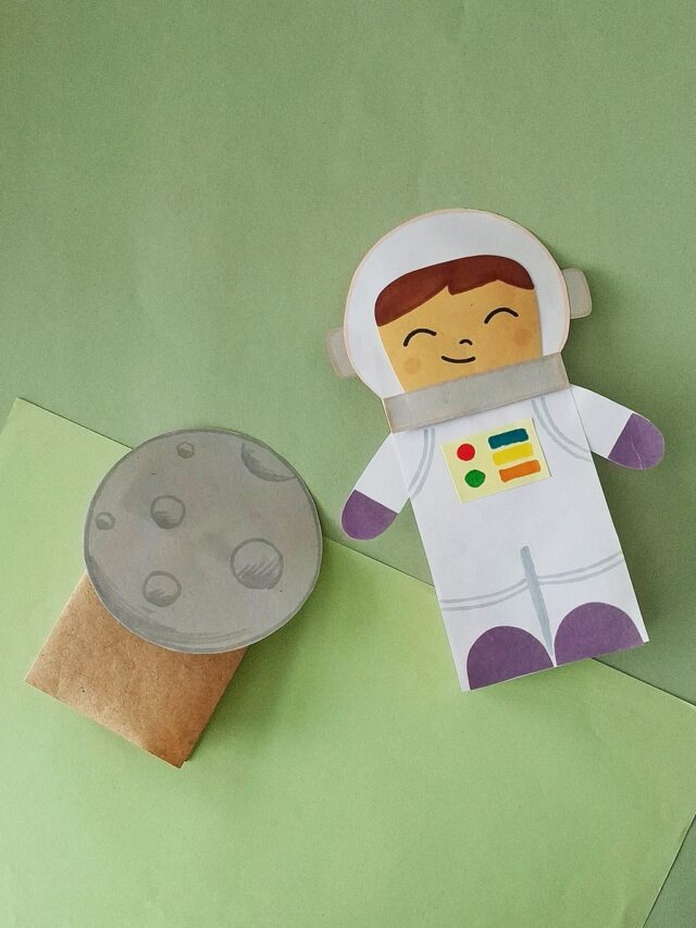 Paper Bag Puppet Astronaut Craft - Big Family Blessings