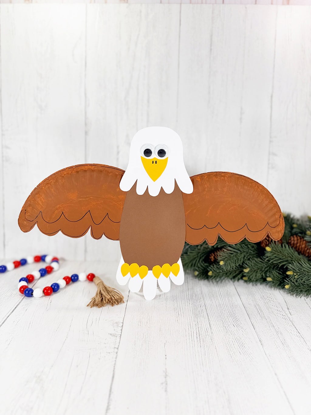 Patriotic Craft - Paper Plate Eagle - Big Family Blessings