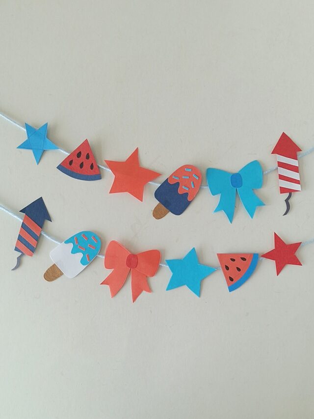 4th of July Garland Craft - Big Family Blessings